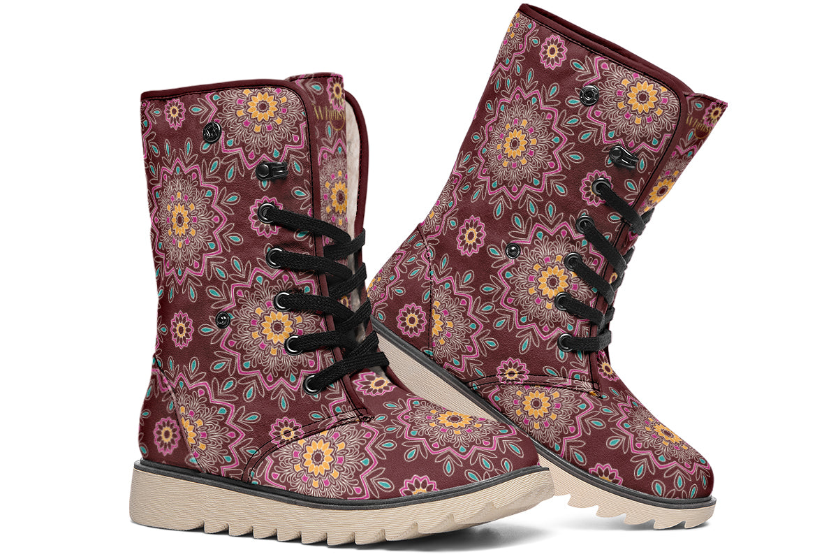 Boho Mandala Polar Boots – Whimsykore
